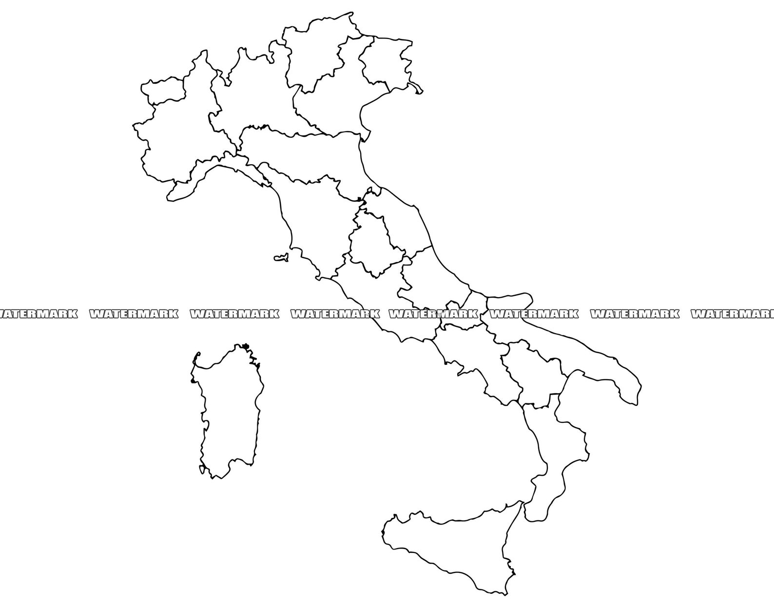 Mappa italia SVG, Italia Mappa Cut File, Italia Mappa DXF, Italia Mappa ...