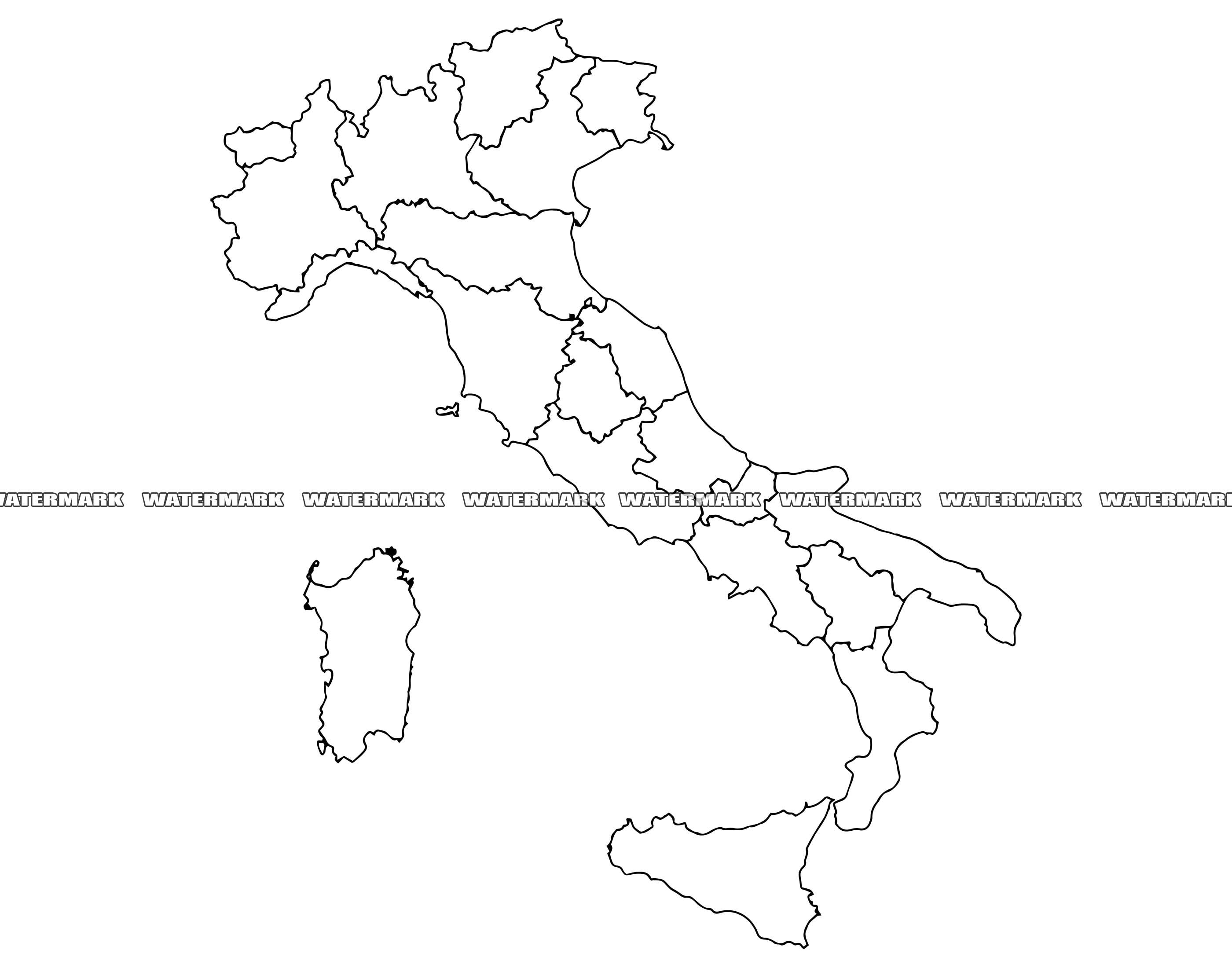 Italy Map SVG, Italy Map Cut File, Italy Map DXF, Italy Map PNG, Italy ...