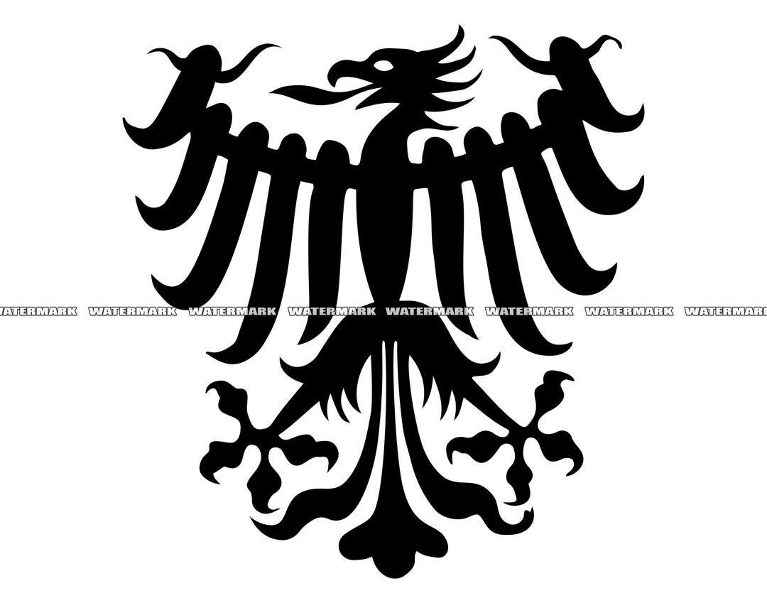 Medieval Heraldic Bird Symbol SVG 7 Cut File DXF PNG - Etsy
