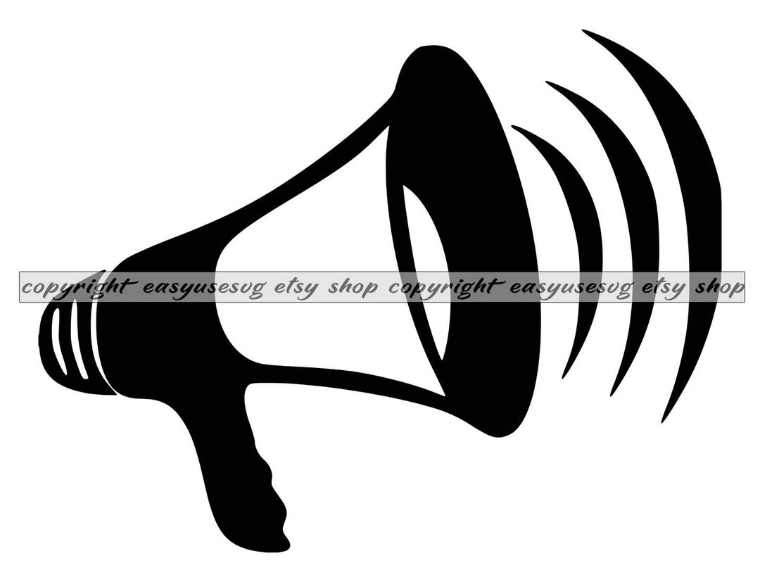 Megaphone SVG, Megaphone DXF, Megaphone PNG, Megaphone Clipart ...