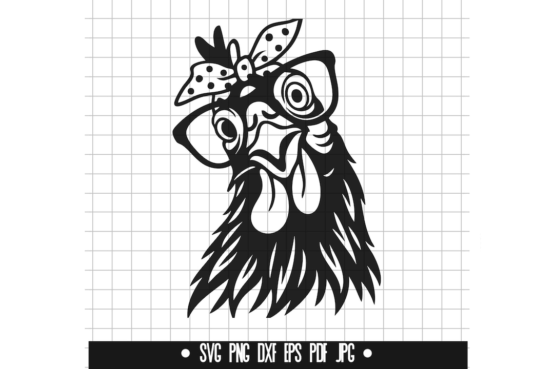 Funny Chicken SVG, Farm Hen DXF, Chicken Lady PNG, Chicken Cut File ...
