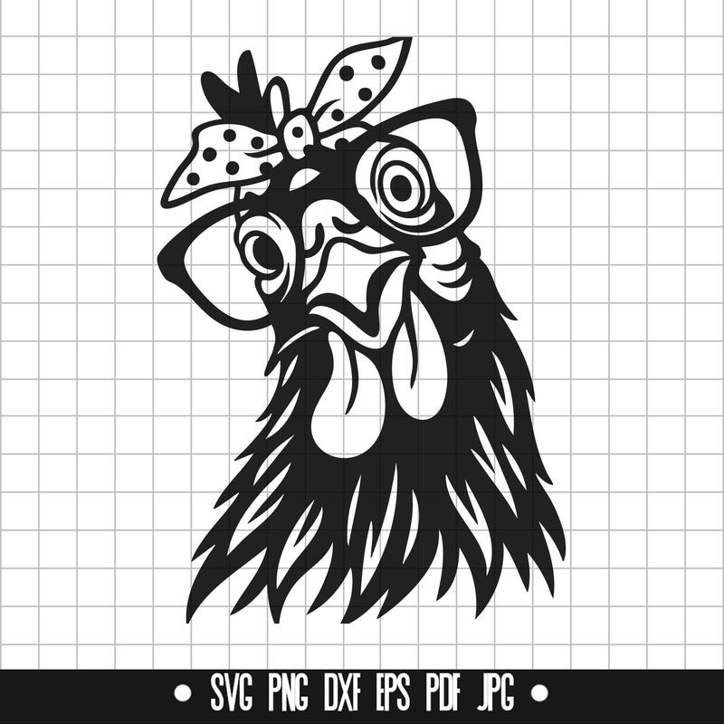Hen Head Svg - Etsy