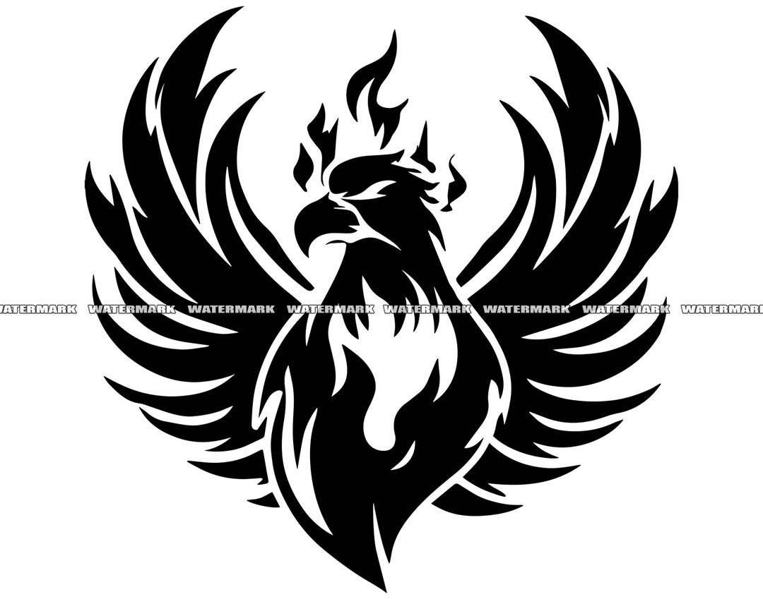Phoenix SVG 1 Mythology Wild Wildlife Nature Animal Birds - Etsy