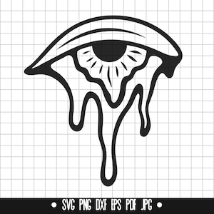Melting Eye SVG, Dripping Eye DXF, Horror Eye PNG, Eye Cut File ...