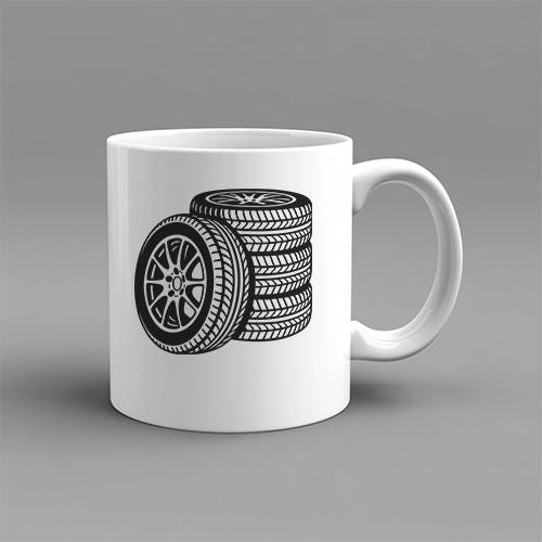 Tire Stack SVG, Car Wheels DXF, Tire PNG, Garage Cut File, Clipart ...