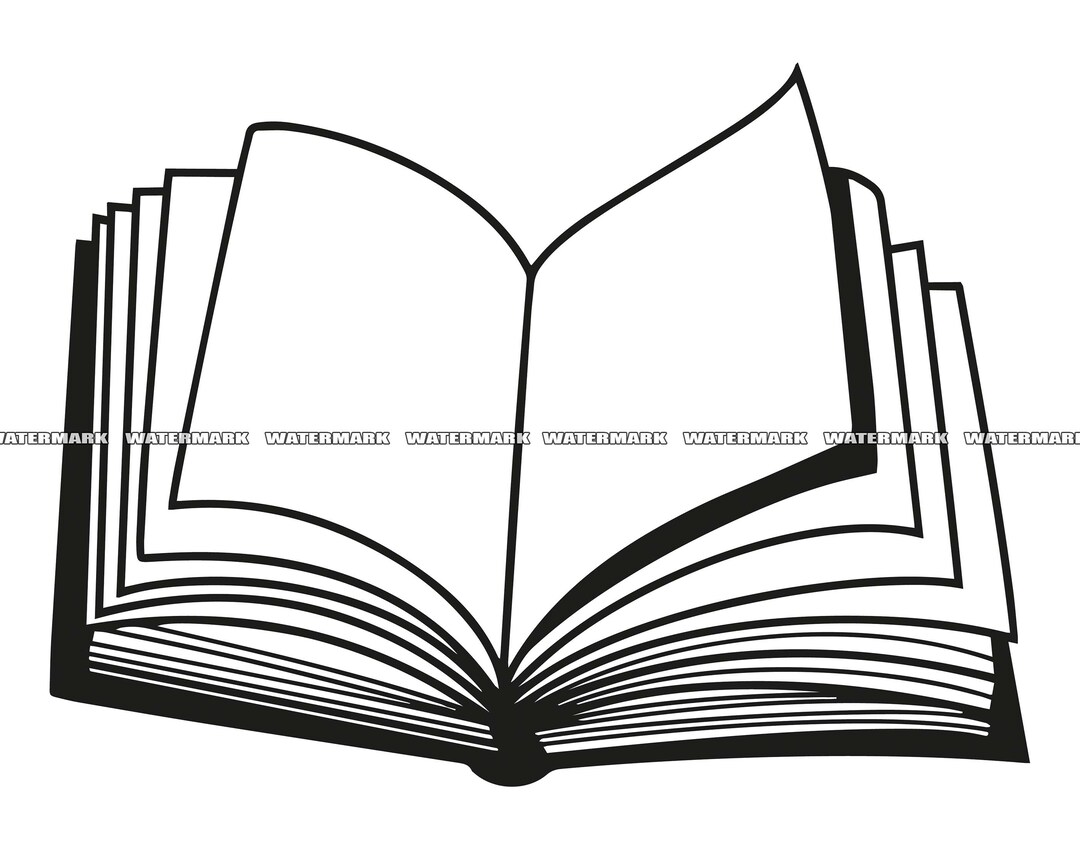 Book SVG, #3, Book Cut File, Book DXF, Book PNG, Book Clipart, Book ...
