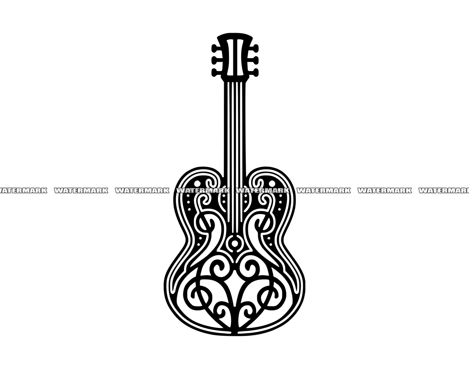 Guitar SVG Guitar Cut File Guitar DXF Guitar PNG Guitar - Etsy