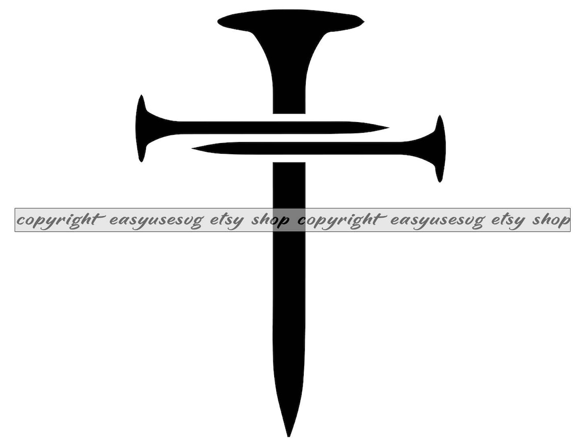 Nail Cross SVG Cross SVG Nail cross dxf Cross SVG cut file | Etsy