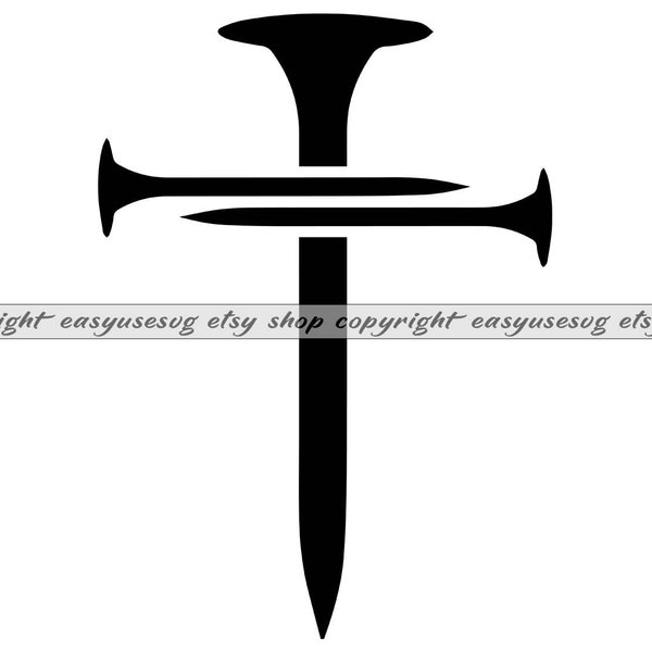 Nail Cross Svg - Etsy