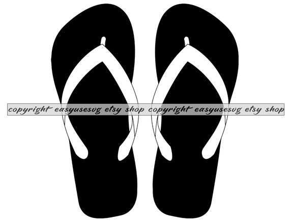 Flip Flop SVG DXF PNG Clipart Silhouette Cut File - Etsy Ireland