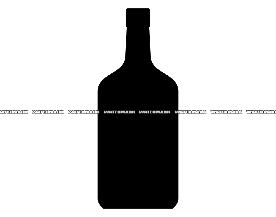 Rum Bottle SVG Cut File DXF PNG Clipart Silhouette - Etsy