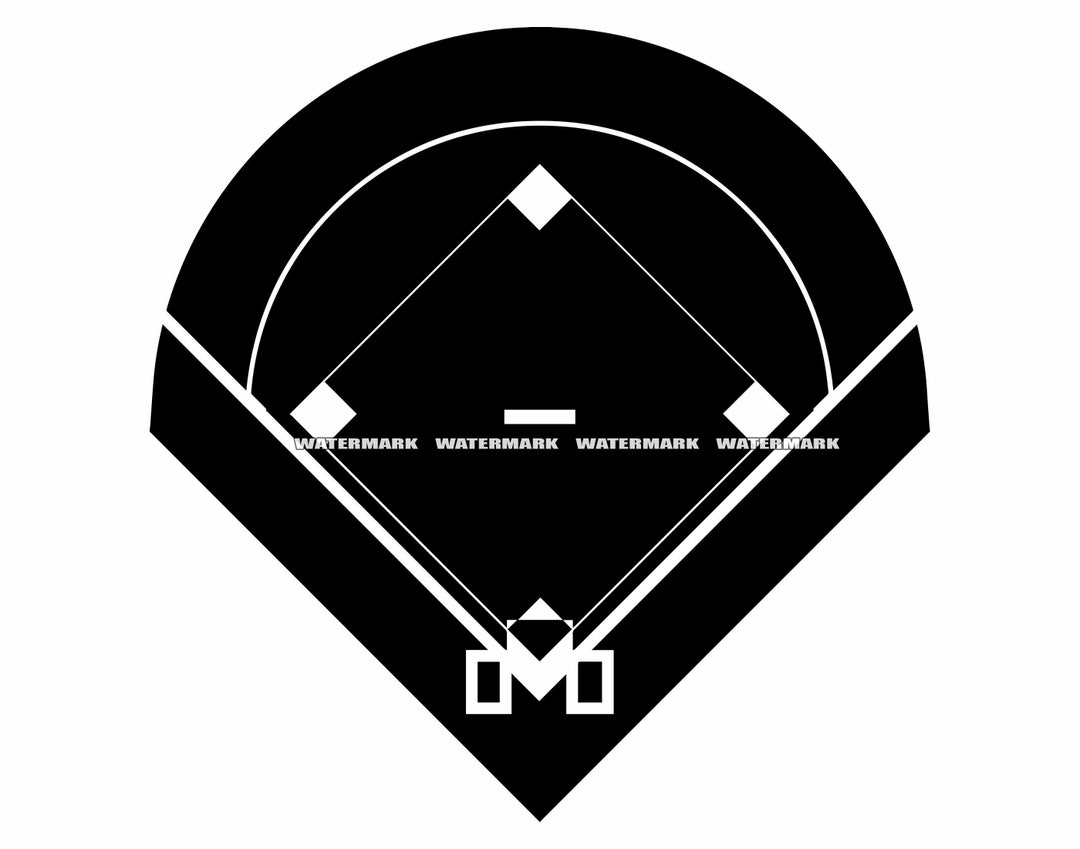 Baseball Diamond SVG, Baseball Diamond Cut File, Baseball Diamond DXF ...
