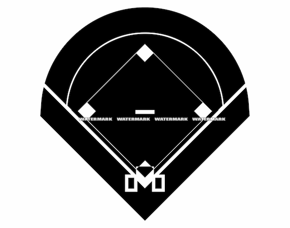 Baseball Diamond SVG Baseball Diamond Cut File Baseball - Etsy
