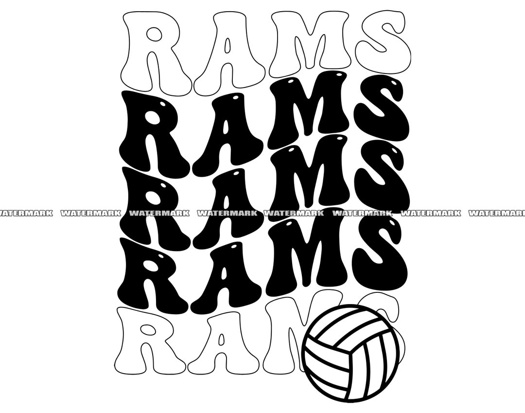 Rams Volleyball SVG Rams Cut File Rams DXF Rams PNG Rams - Etsy