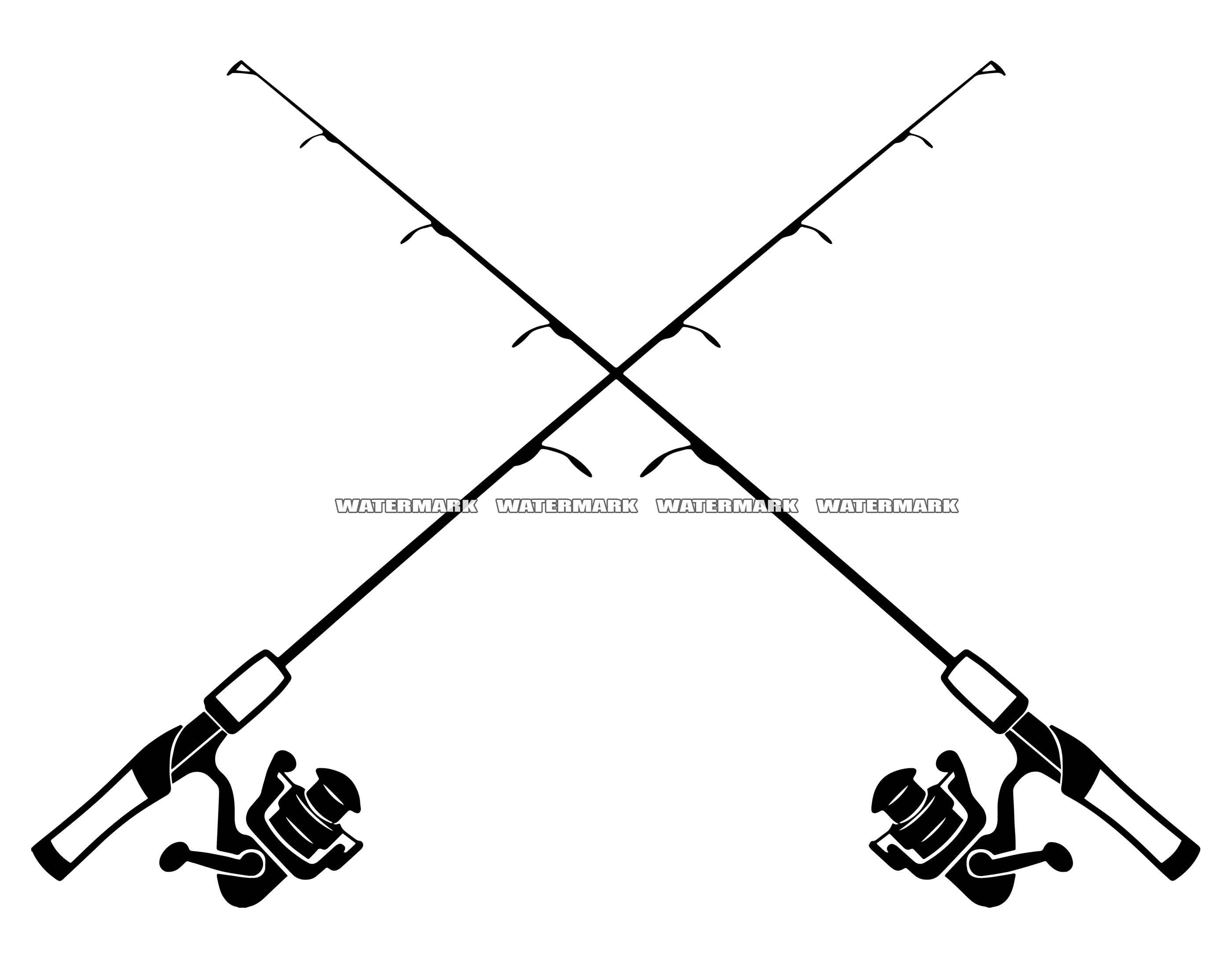 Fishing Rod And Reel Silhouette