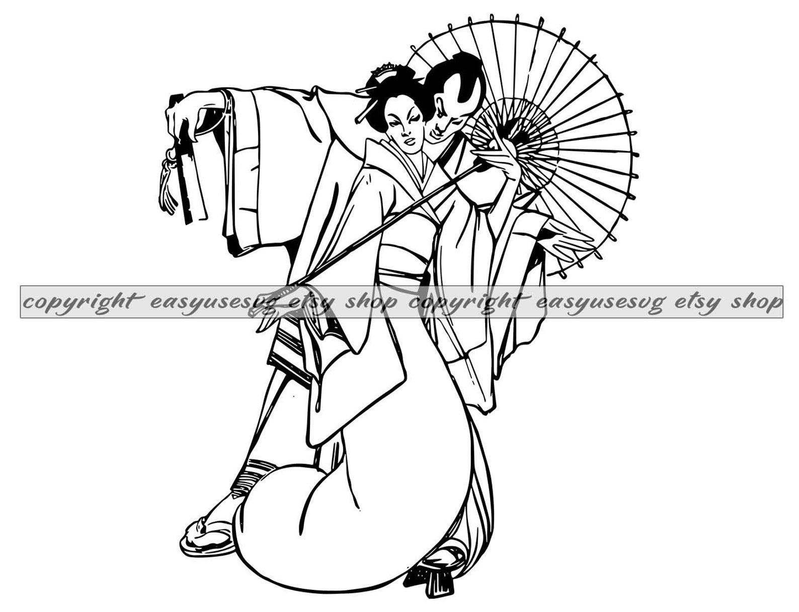 Japanese Couple SVG Japanese Couple DXF Japanese Couple PNG - Etsy ...