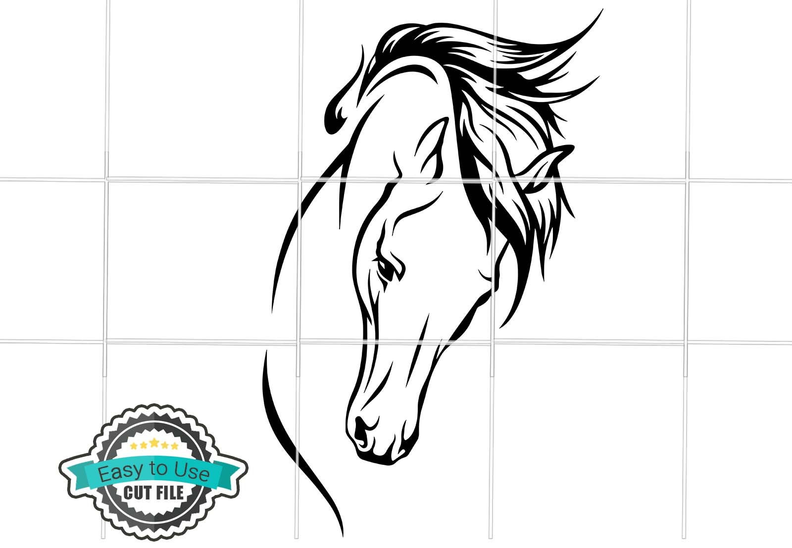 Pferd SVG, Pferd Clipart, Pferdekopf SVG, Pferd DXF, Pferdekopf dxf ...