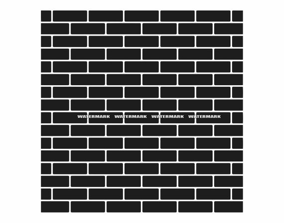Brick Wall SVG 4 Brick Wall Cut File Brick Wall DXF Brick | Etsy