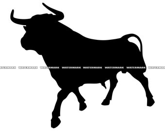 Bull SVG, Bull Cut File, Bull DXF, Bull PNG, Bull Clipart, Bull ...