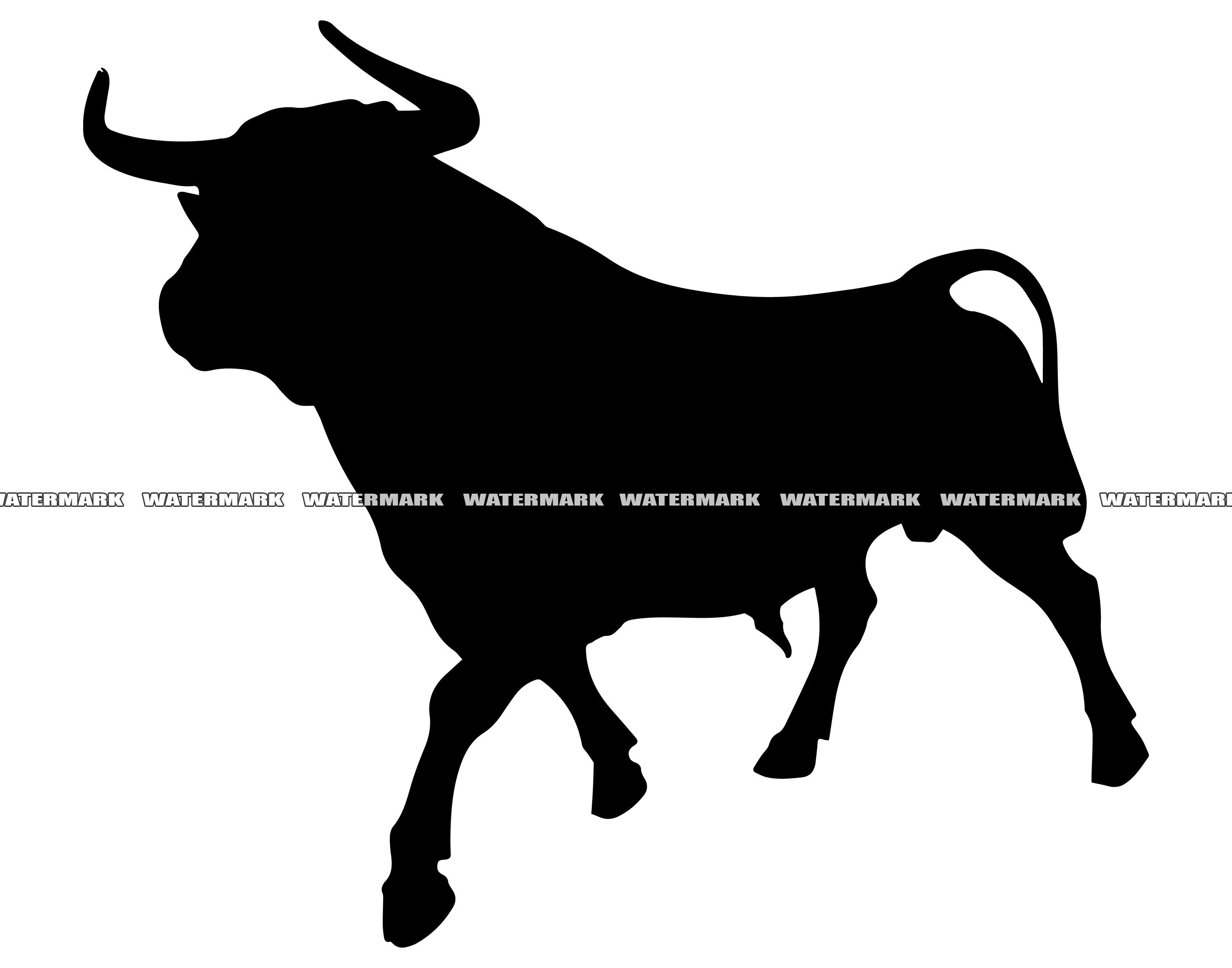 Bull SVG, Bull Cut File, Bull DXF, Bull PNG, Bull Clipart, Bull ...