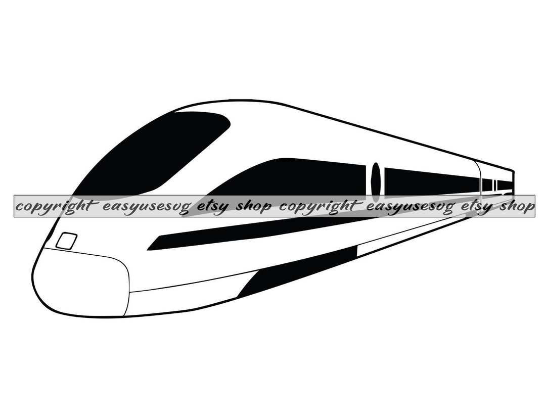 High Speed Train SVG, Train SVG, Subway SVG, Super Fast Train Svg, High ...