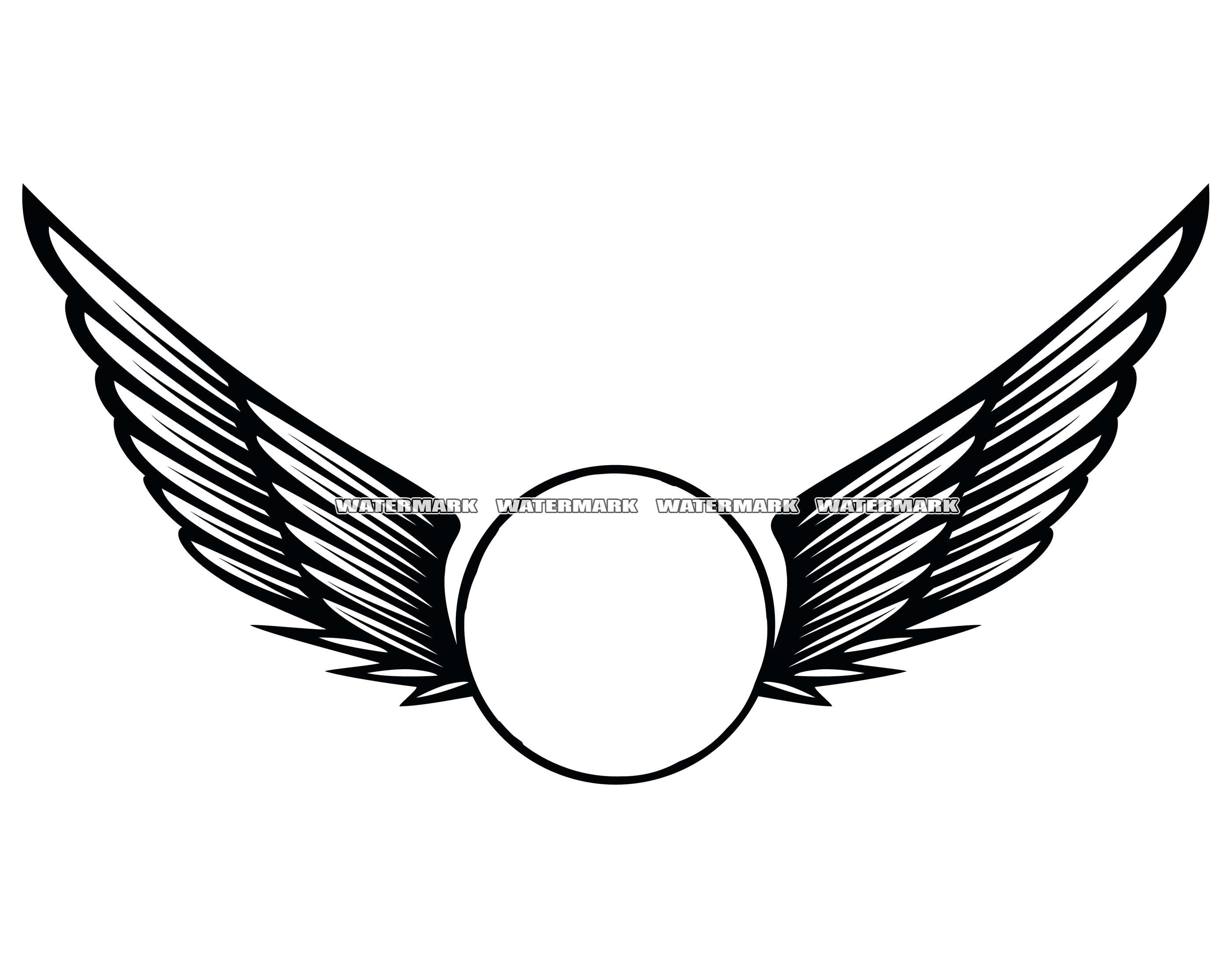 Circle Wings Vector