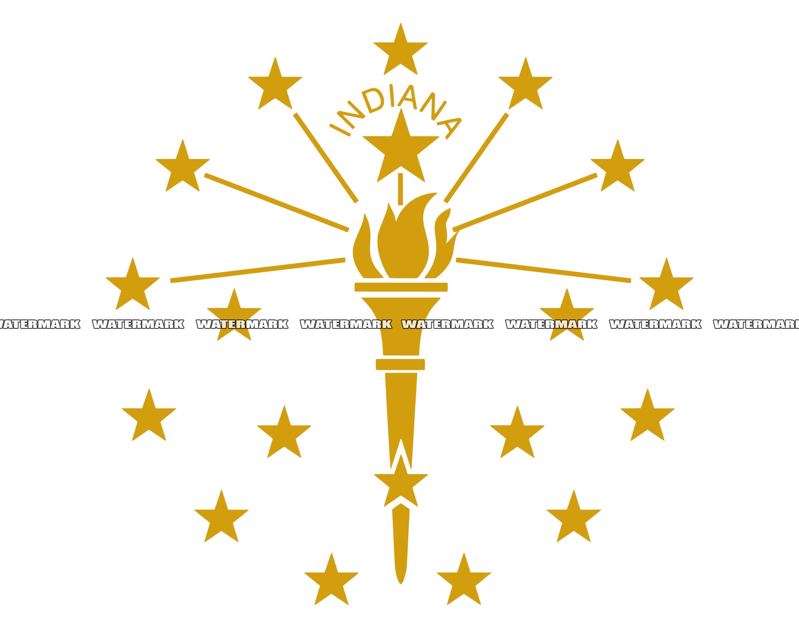 Flag of Indiana SVG Flag of Indiana Cut File Flag of Indiana - Etsy