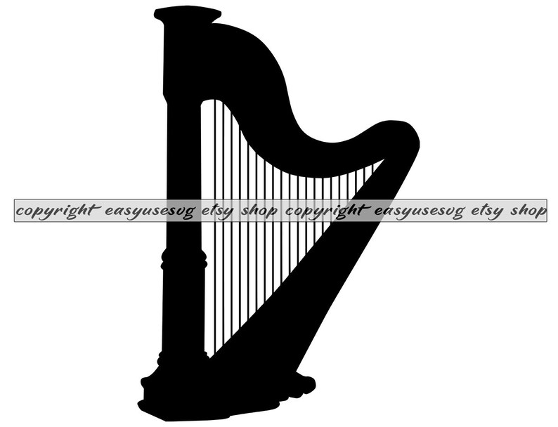 Arpa SVG Arpa DXF Arpa PNG Clipart de arpa Silueta de - Etsy México