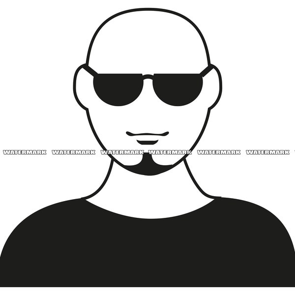 Bald Man Svg - Etsy