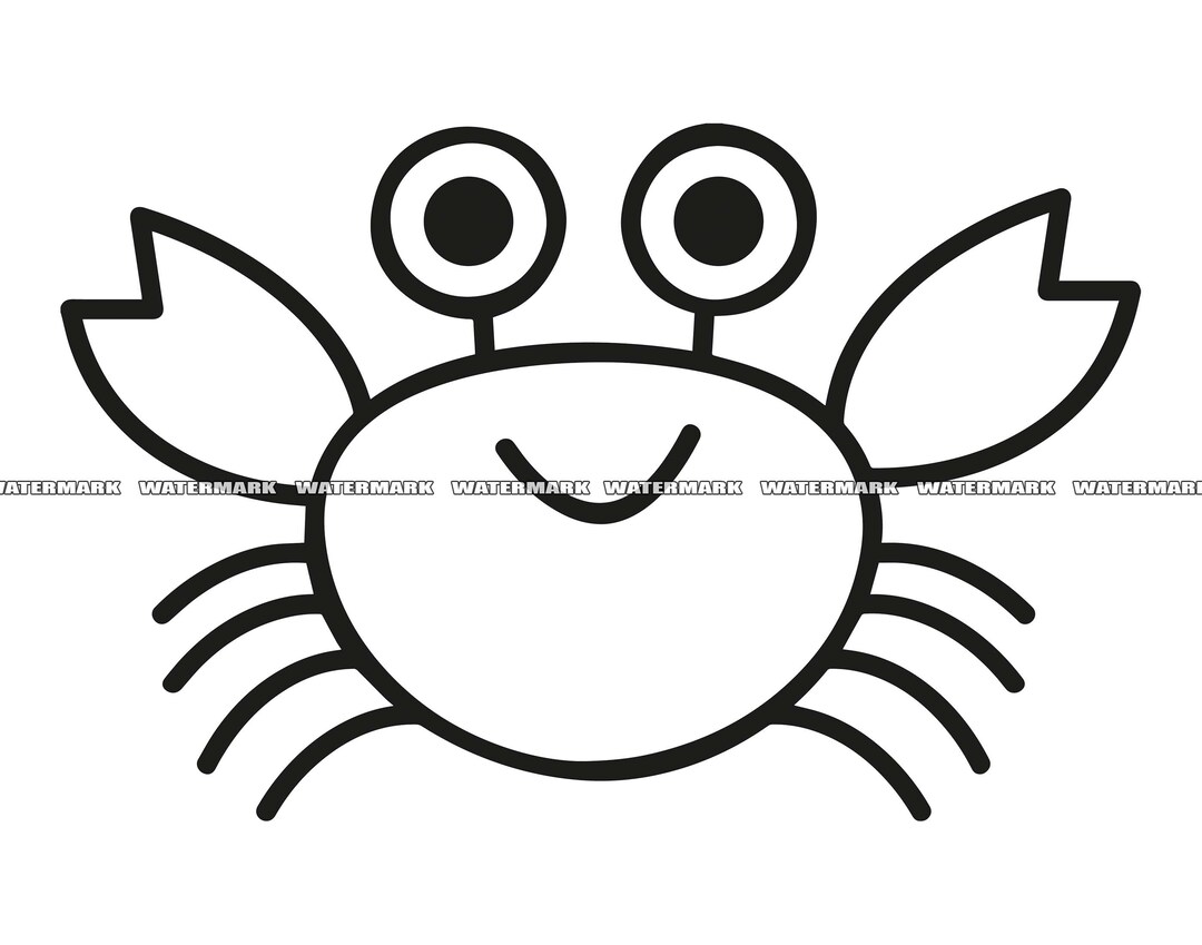 Cute Crab SVG Crab Svg Crab Cut File Crab DXF Crab PNG - Etsy UK
