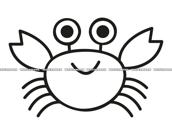 Cute Crab SVG Crab Svg Crab Cut File Crab DXF Crab PNG - Etsy