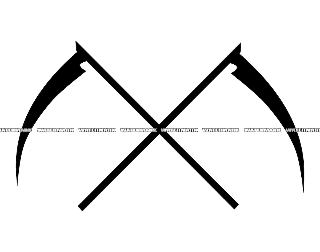 Crossed Scythe SVG, Crossed Scythe Cut File, Crossed Scythe DXF ...