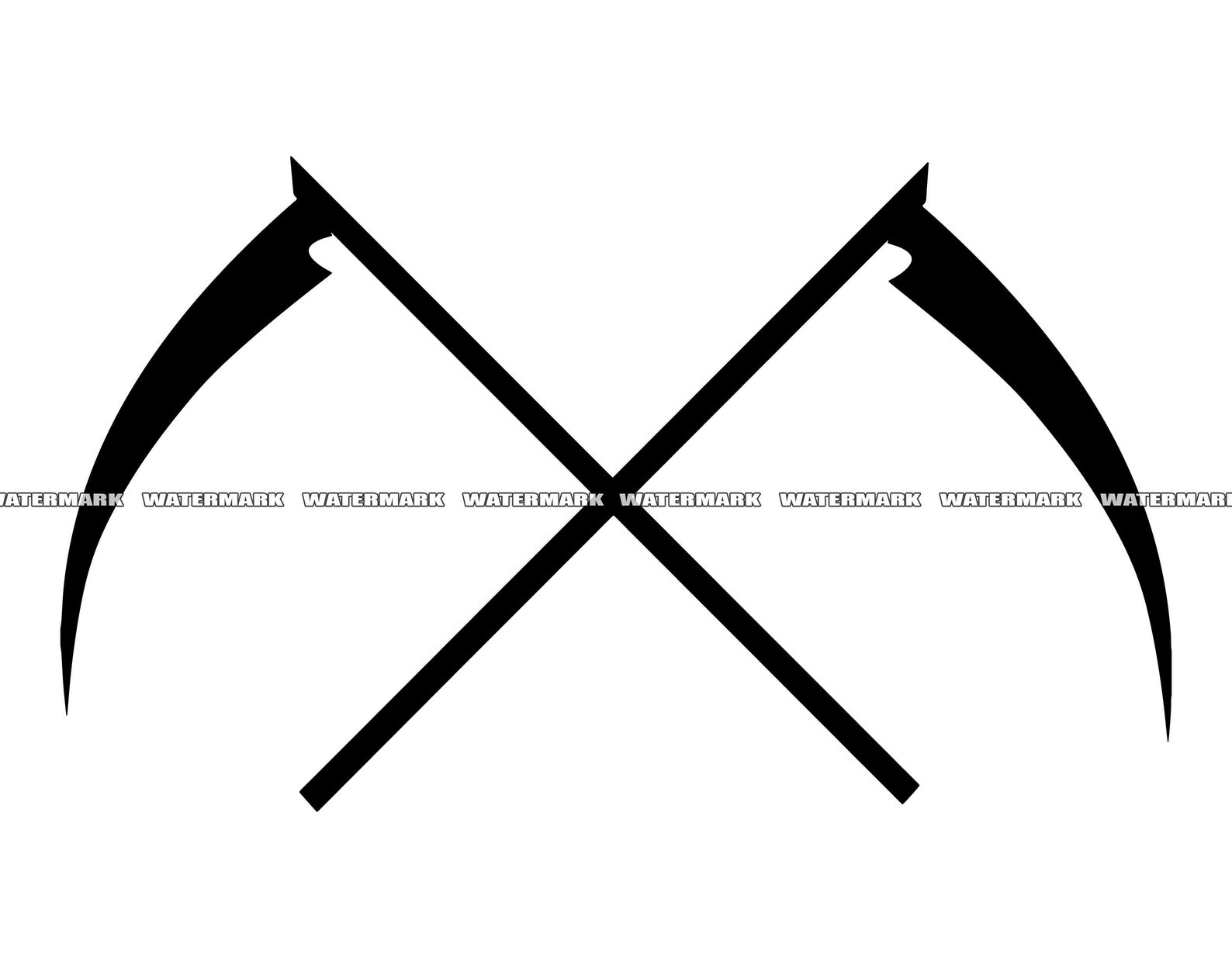 Crossed Scythe SVG, Crossed Scythe Cut File, Crossed Scythe DXF ...