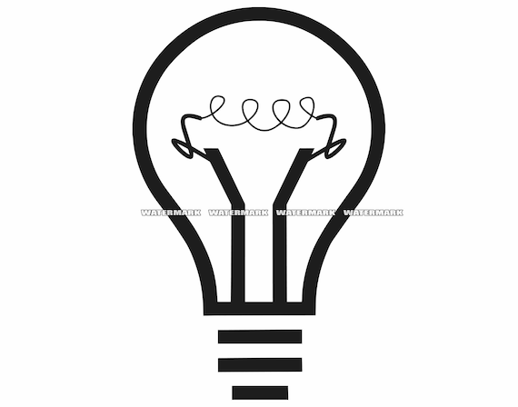 Light Bulb SVG 1 Light Bulb Cut File Light Bulb DXF Light | Etsy