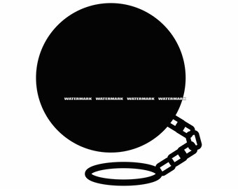 Ball and Chain Svg - Etsy Canada
