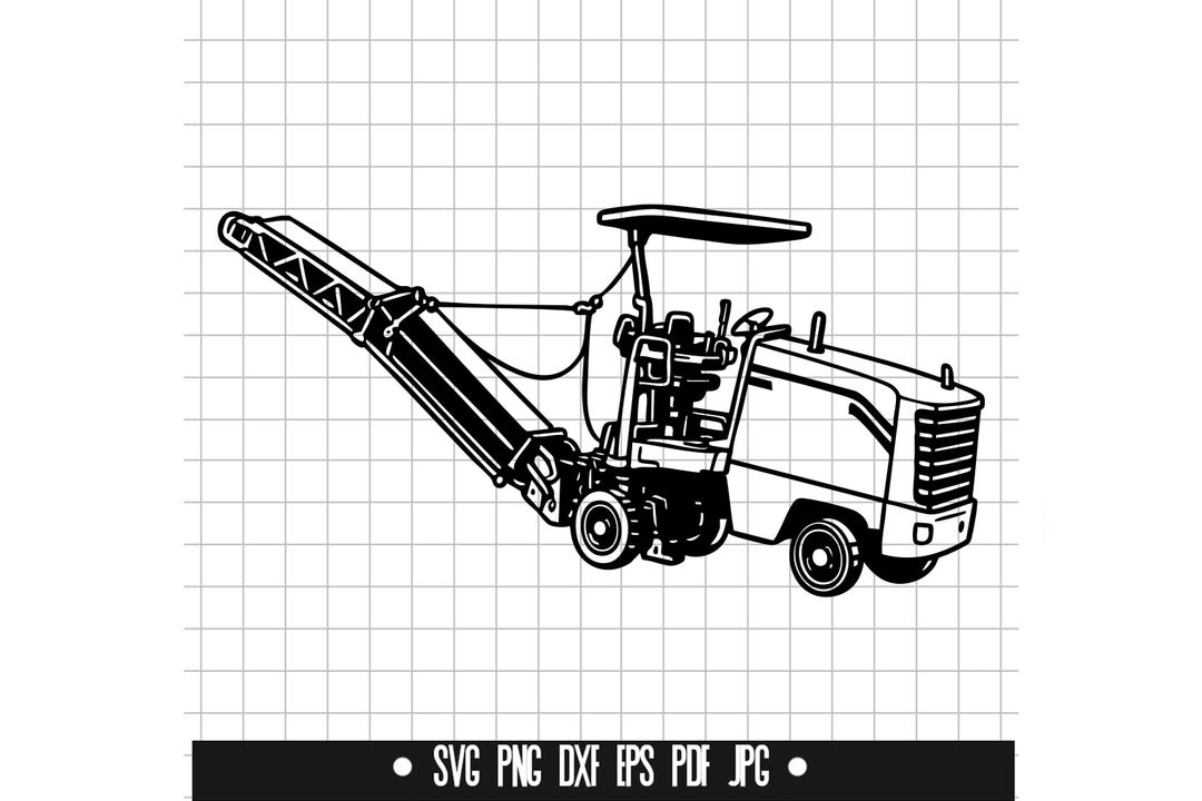Asphalt Milling Machine Svg, Asphalt Milling Machine Clipart, Asphalt ...