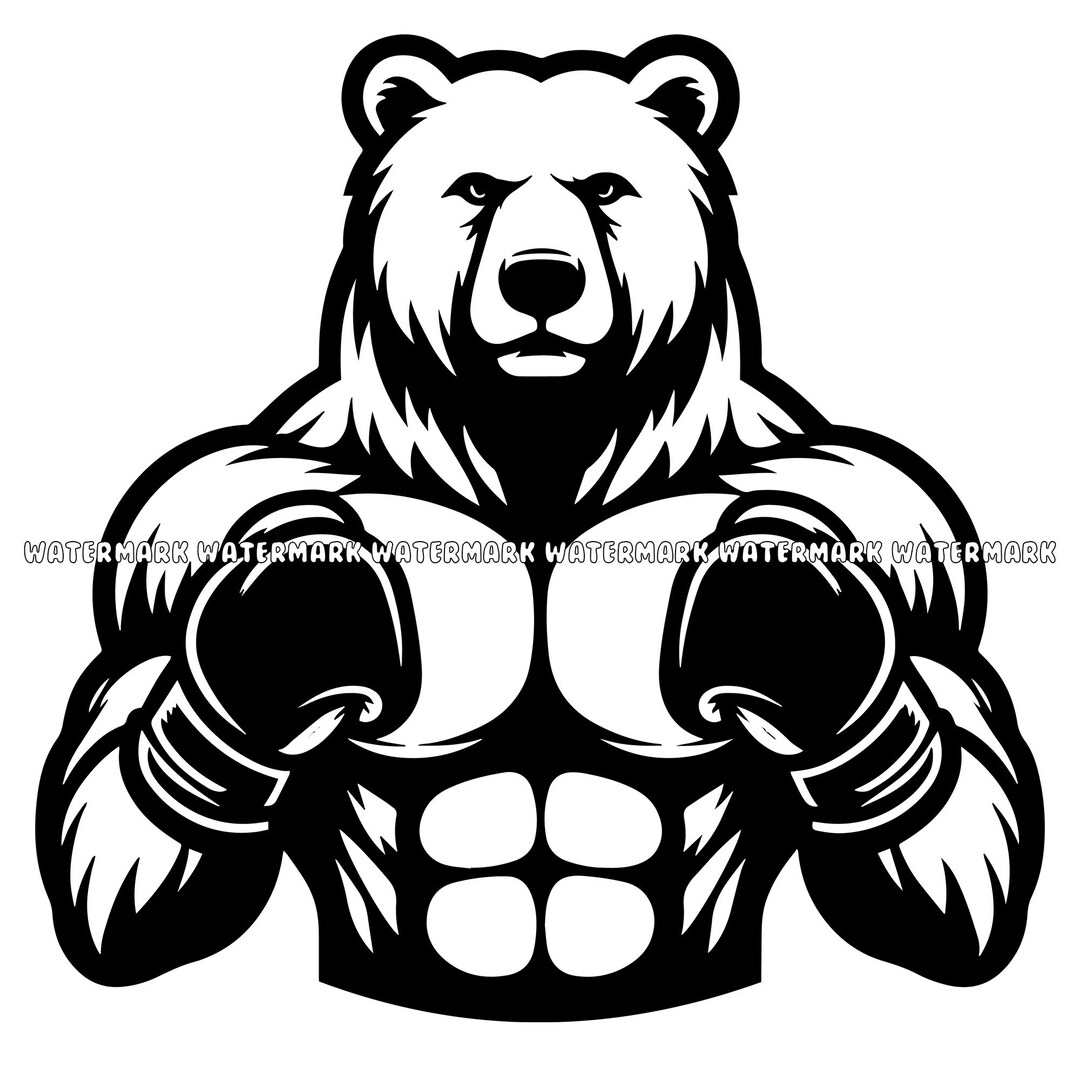 Bear Boxing Gloves SVG Bear DXF PNG Cut File Clipart Digital File Svg ...