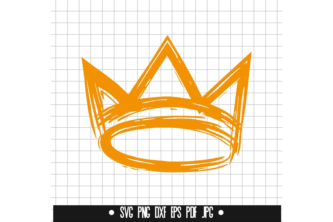 Hand Drawn Crown SVG, Crown DXF, Crown PNG, Crown Cut File, Clipart ...