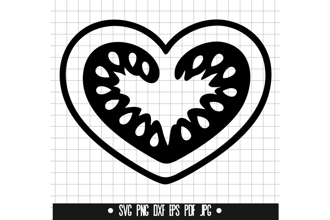 Tomato Heart SVG, Tomato DXF, Tomato PNG, Tomato Cut File, Clipart ...