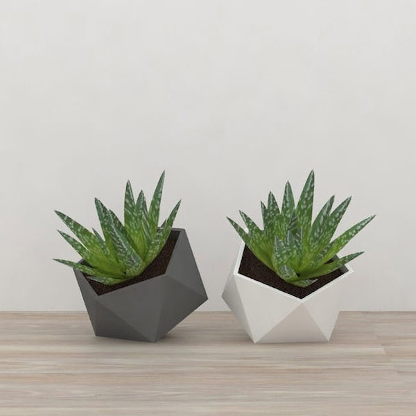 Geometric Planter - Etsy