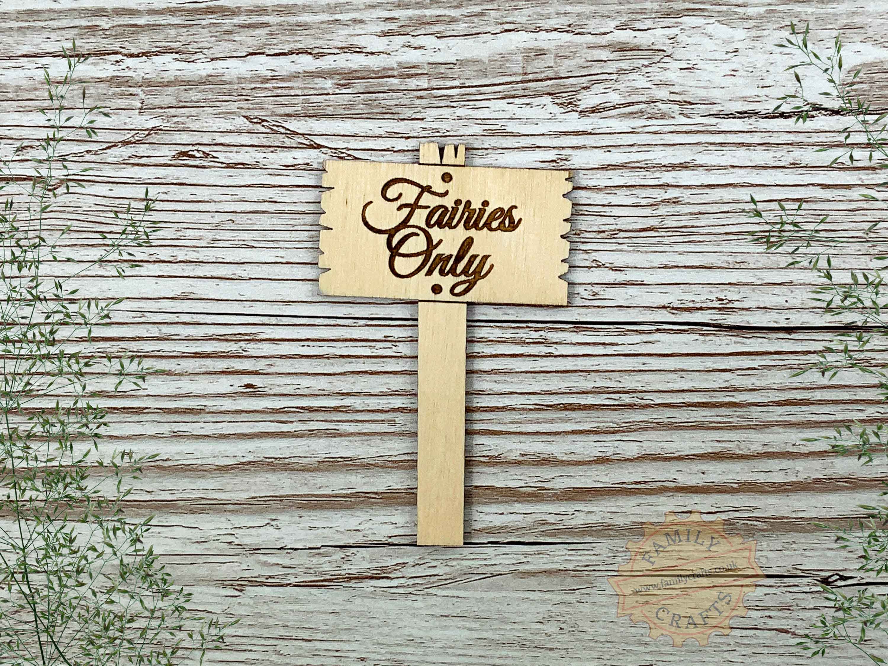 Fairies Only Sign Posts Fairy Garden Accessories Pack of 5 | Etsy