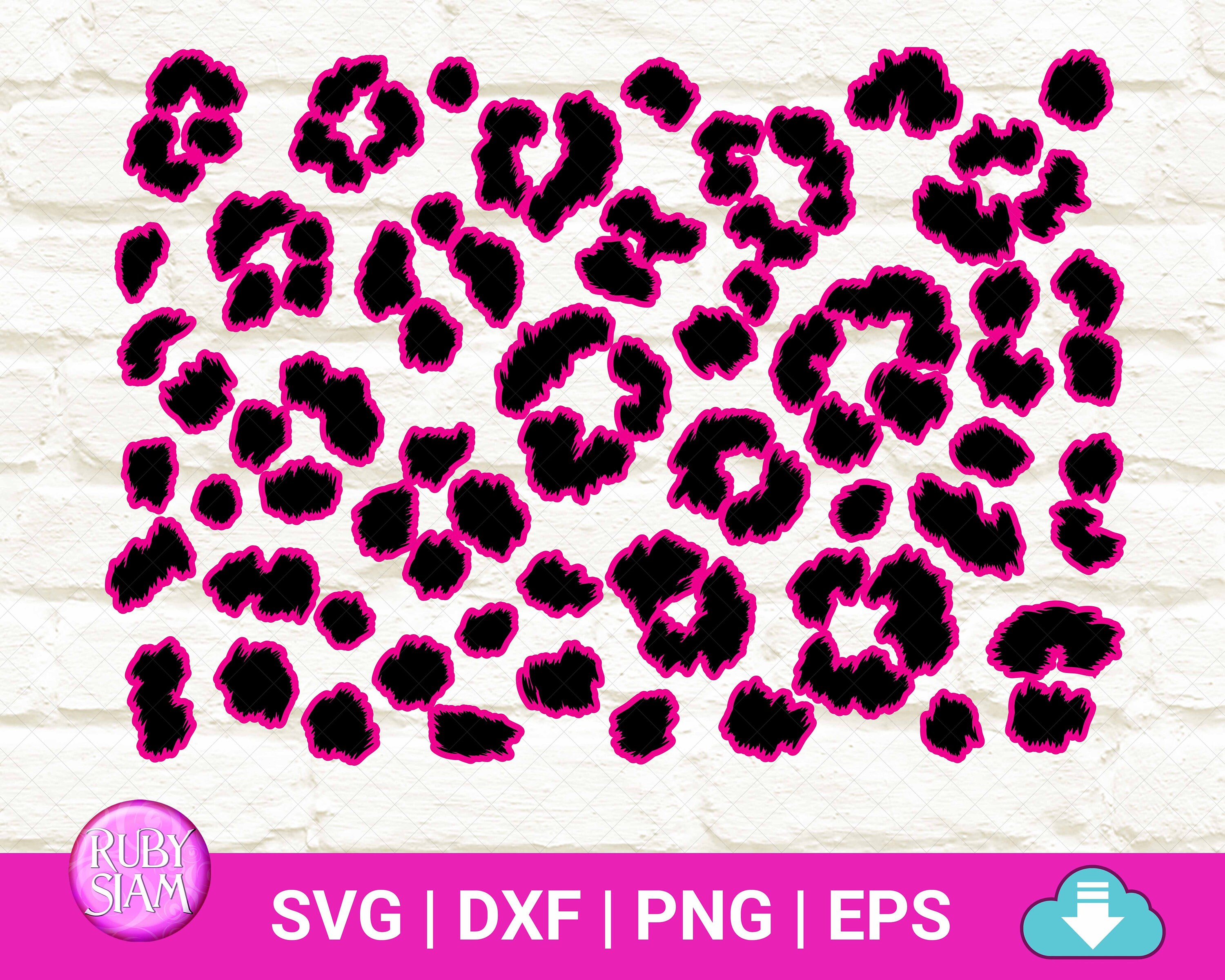 Fuzzy Leopard Print Svg Leopard Print with Offset svg file | Etsy