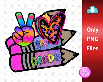 Peace Love 3rd Grade | Etsy