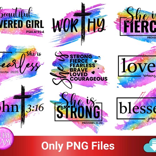 Christian Sublimation Designs Download PNG Files Bundle - Etsy