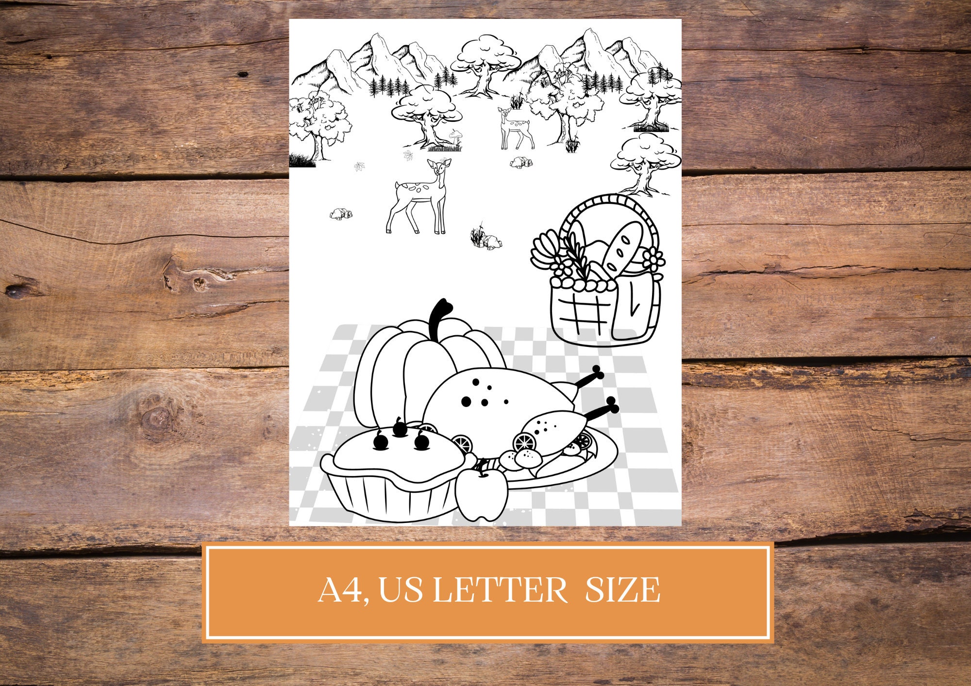 Thanksgiving Coloring Book Printable Thanksgiving Coloring - Etsy