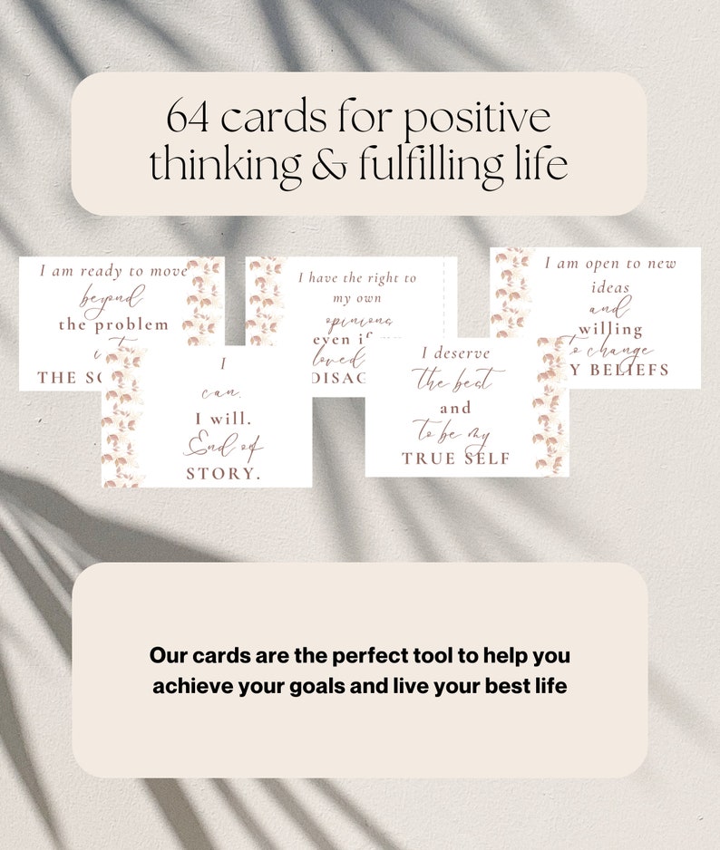 Printable Affirmation Cards for Woman, Self-care Cards, Positive ...
