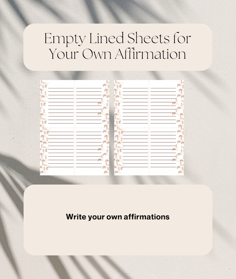 Printable Affirmation Cards for Woman, Self-care Cards, Positive ...