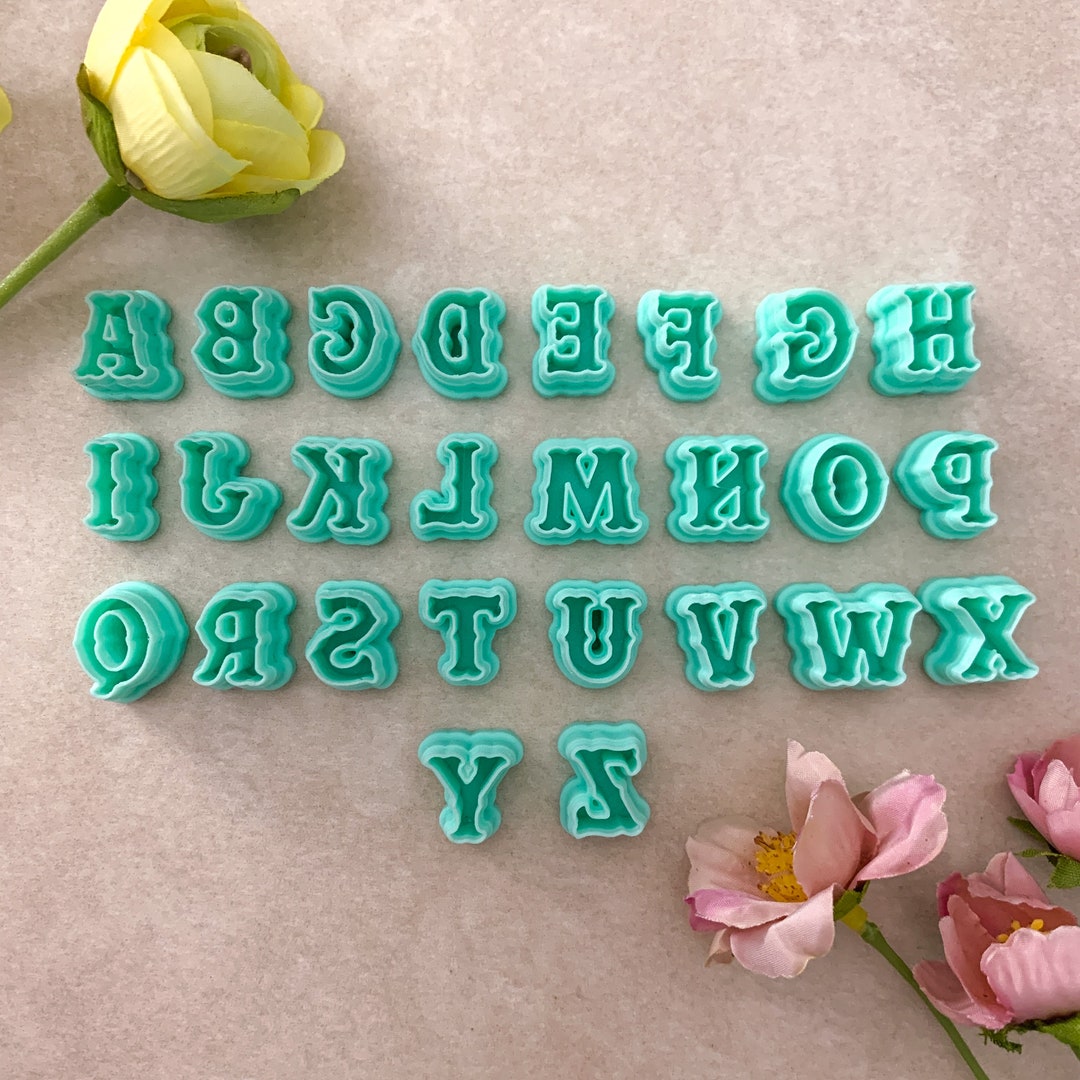 Alphabet Clay Cutter Set, 12mm Initial Clay Cutters, 3d Printed Clay ...