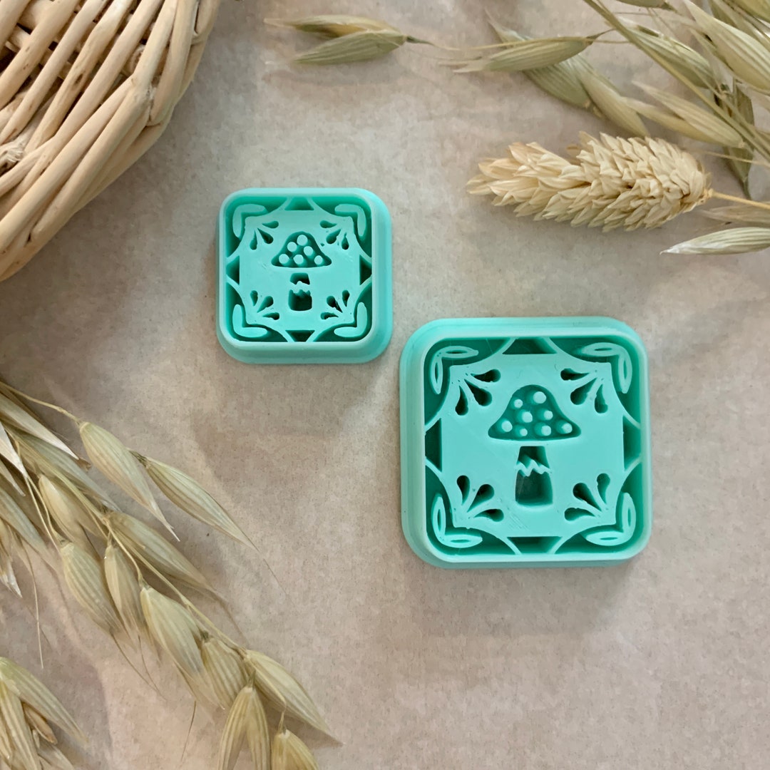 Mushroom Tile Style Polymer Clay Cutter, Releve Collection Cutters ...