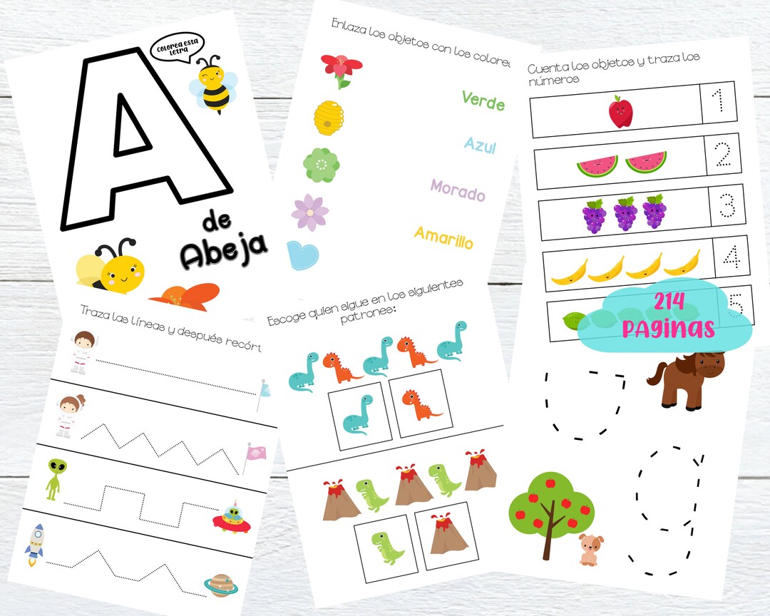Alphabet Workbook in Spanish, Libro De Trabajo En Español, Learn Abc's ...